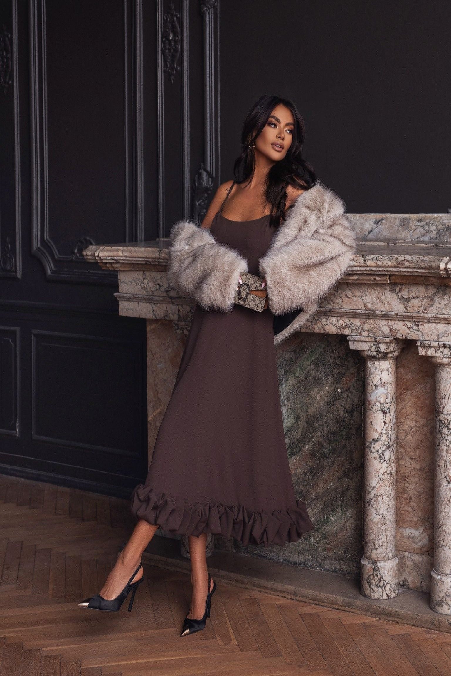 Long Chocolate Dress – Moya Mania